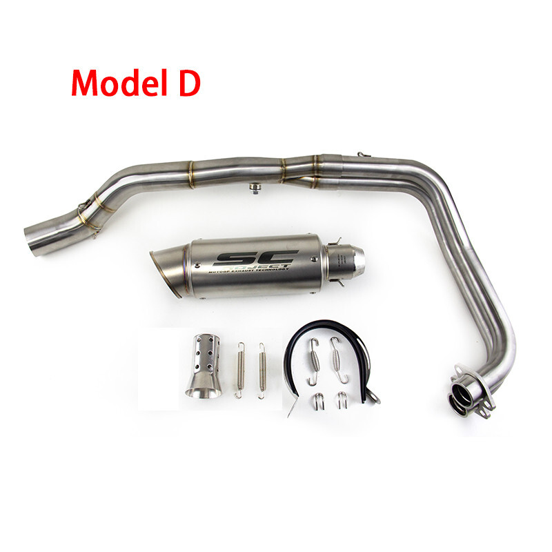 For Yamaha YZF R3 2015-2025 MT-03 Whole System Black Muffler Exhaust ...