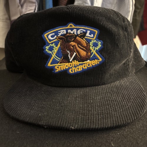 Vintage Joe Camel Cigarette Smooth Character Black Corduroy Snapback ...