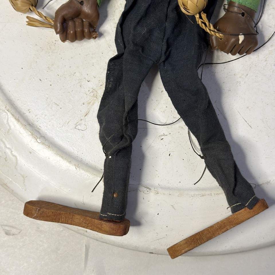 Vintage Boy String Puppet Marionette. Wood / Cloth / Plastic | eBay