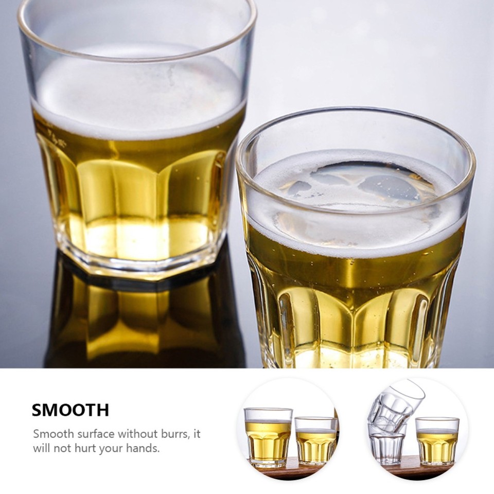 6Pcs Acrylic Whiskey Cups Unbreakable Spirits Cups Wine Tumblers Beer ...