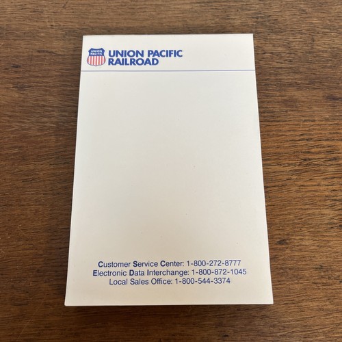 Vintage Union Pacific Railroad Blank Note Pad | eBay