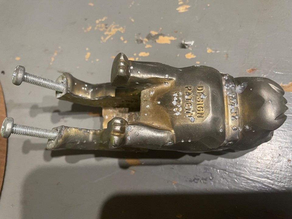 VINTAGE Bulldog MACK TRUCK HOOD ORNAMENT Patent 87931 Heavy Emblem ...