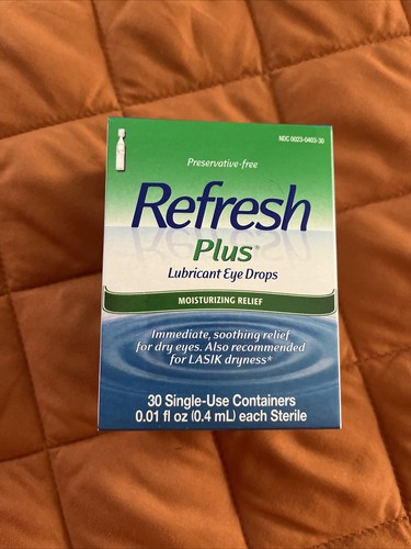 Refresh Plus Lubricant Eye Drops 30 Single Use Containers ~Expire 01/ ...