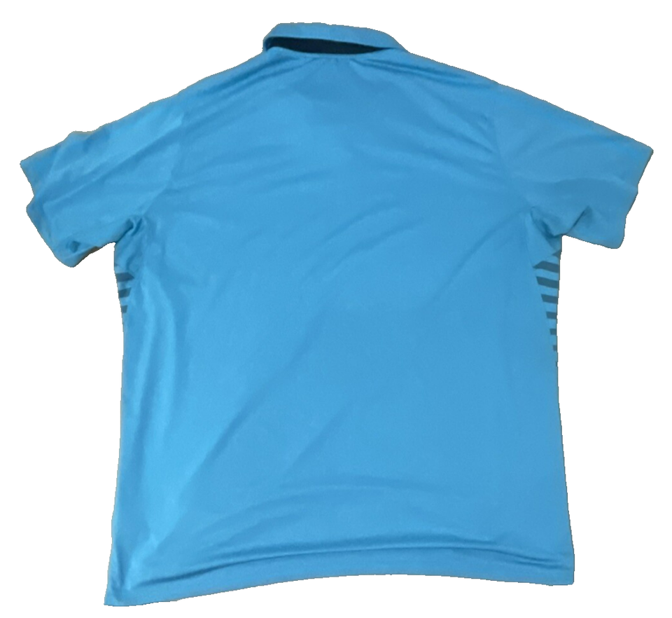 Nike Golf Polo Shirt Mens 2XL XXL Dry Fit Blue Striped Short Sleeve | eBay
