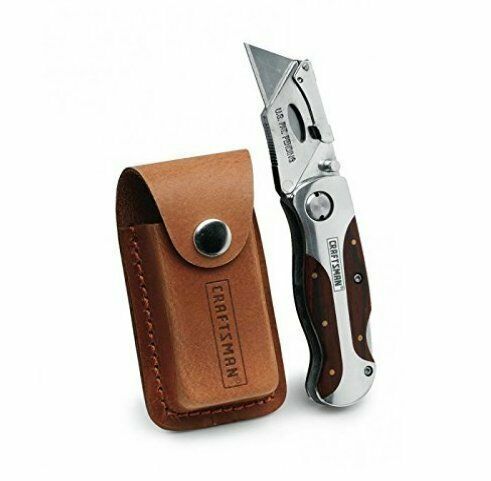 Craftsman Folding Lockback Utility Knife With Sheath Pouch Case 994845 ...