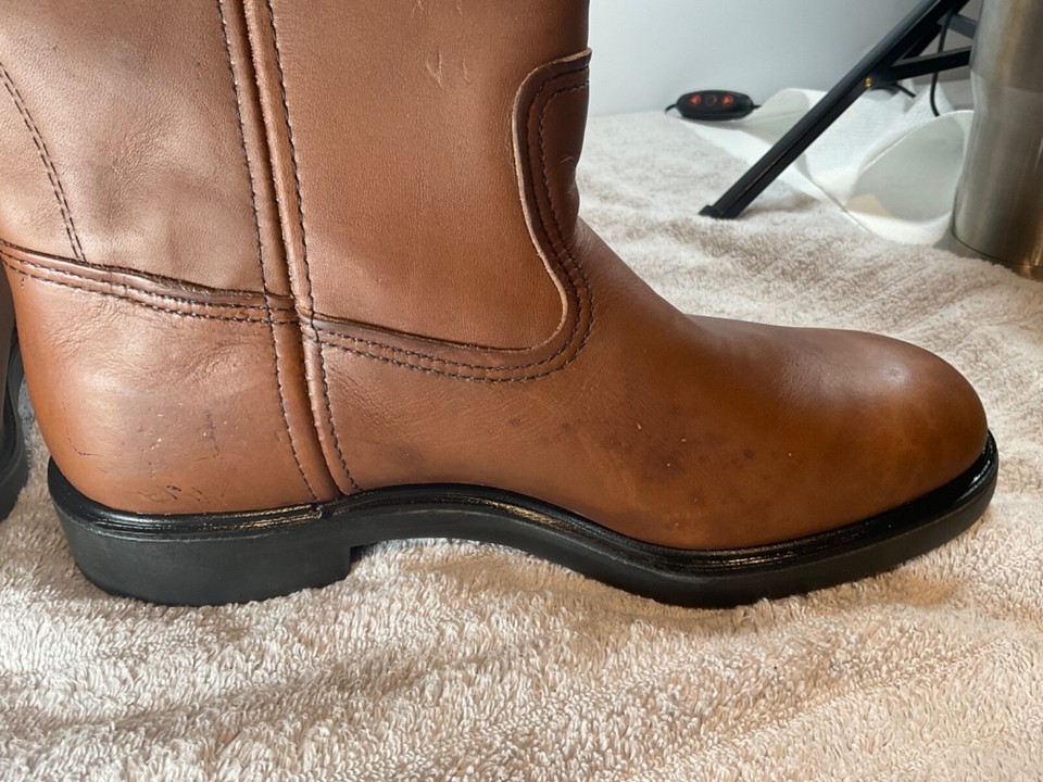 Red Wing SuperSole Pecos Pull On Boot Brown Leather Mid Calf 1167 Mens ...