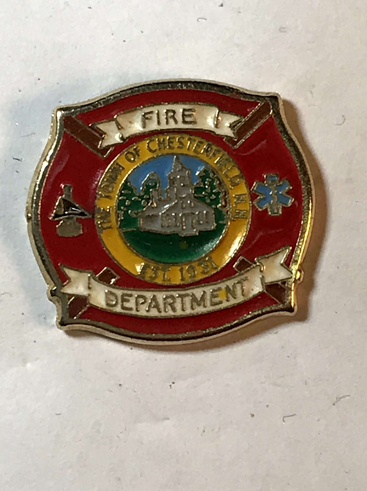PIN FIRE DEPARTMENT THE TOWN OF CHESTERFIELD | eBay