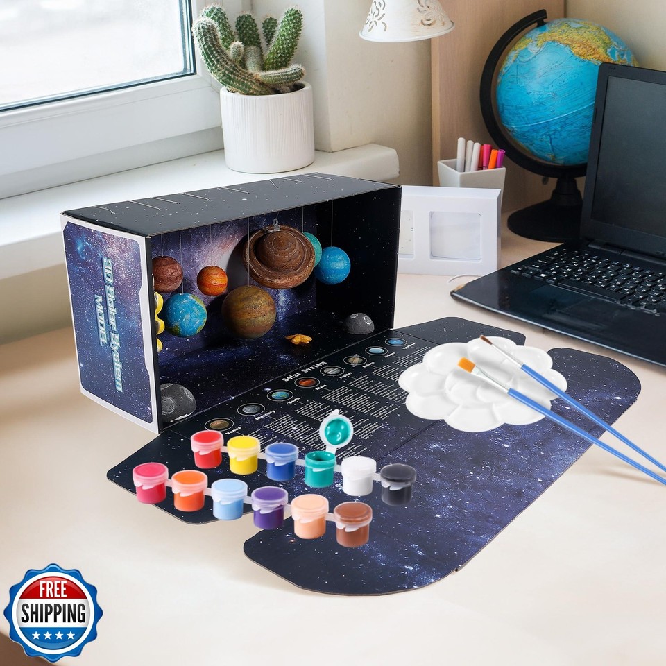 Pllieay 3D Solar System Model, Solar System Project Kit Includes ...