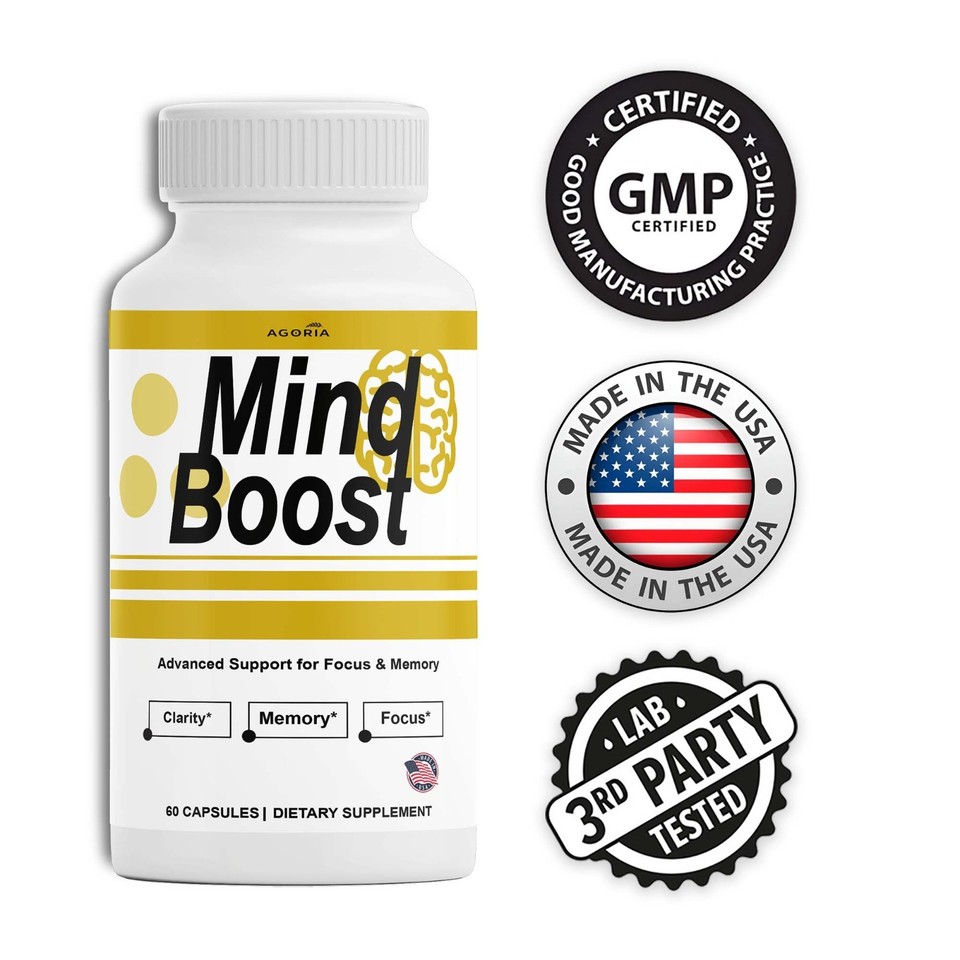 (2 Pack) Mind Boost Advanced Premium Nootropic Pills, Mind Boost ...