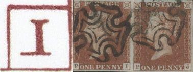 SG8 1d Plate 35 Three Margin MX PAIR 'PI-PJ'. 'PI' With C.V. (Illus ...