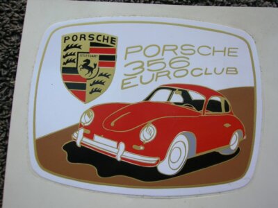 ORIGINAL PORSCHE CLUB 356 STICKER DECAL VINTAGE GERMANY NOS | eBay