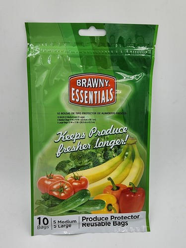 Brawny Produce Protector Bags Keep Fresh Longer 10ct Fruits Vegetables | eBay