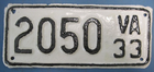 1933 Virginia Motorcycle License Plate Indian Harley Davidson | eBay