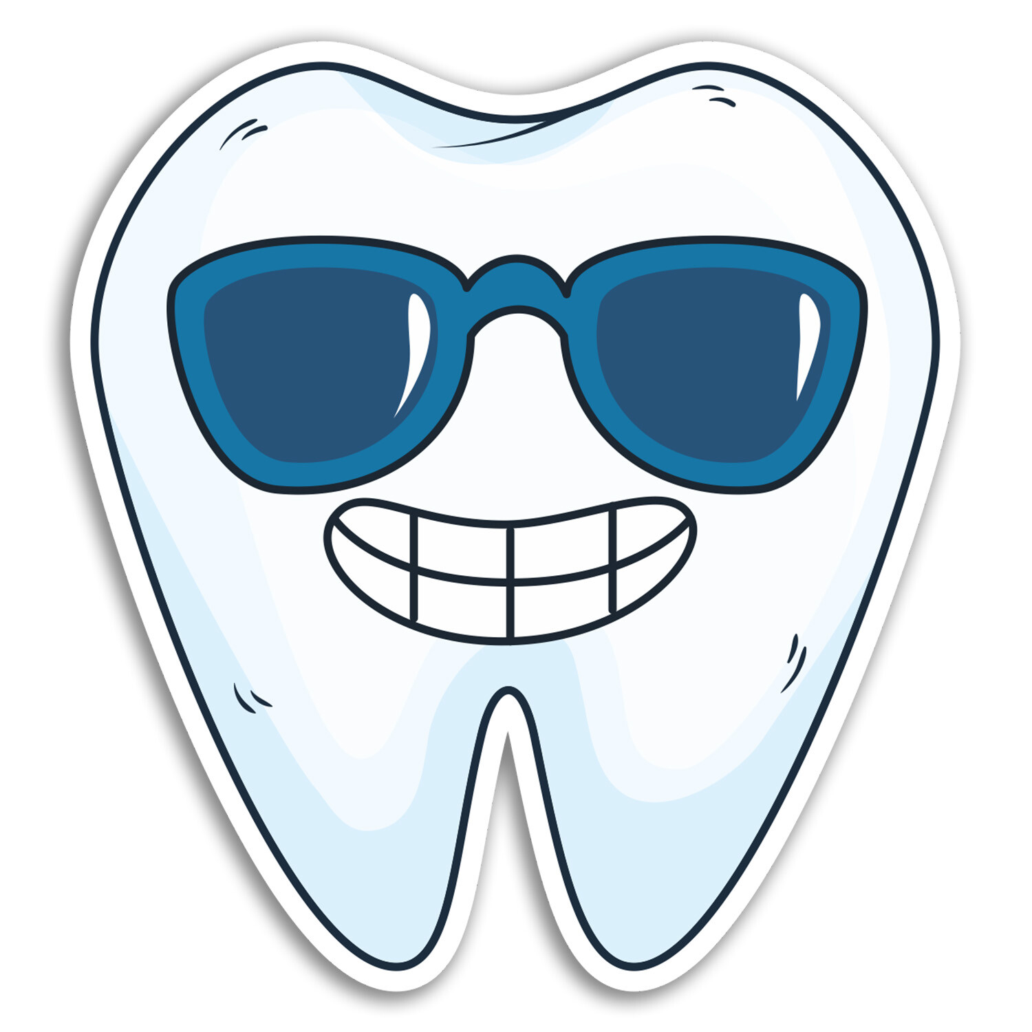 2 x 10cm Cool Tooth Vinyl Stickers - Teeth Funny Dentist Student ...
