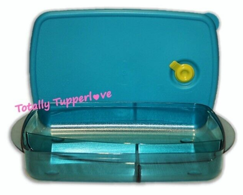 Tupperware Vent N Serve Divided Rectangle Microwave Safe Container ...