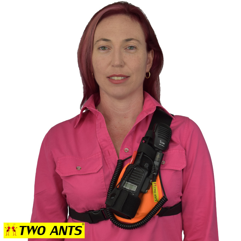 Radio Holster Chest Harness UHF - Left - Orange - Two Ants Worker ...