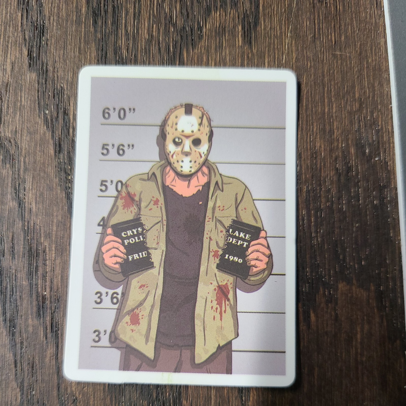 Small Jason Voorhees Mugshot Adult Humor Sticker For Guitar Phone Mat80 ...
