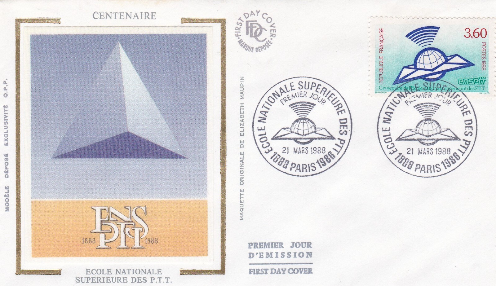 France 1988 FDC Ecole Nationale Superior Des Ptt yt | eBay