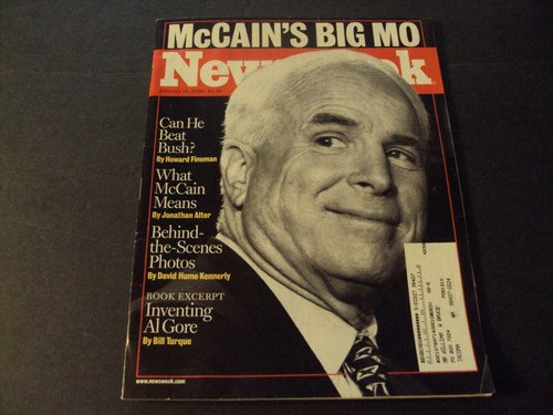 Newsweek Feb 14 2000 McCain's Big Mo Cover, What McCain Means ID:70995 ...