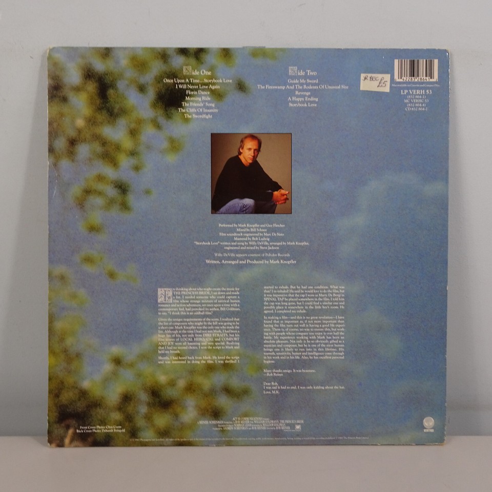The Princess Bride Soundtrack Mark Knopfler LP VERH 53 / 832 864-1 ...