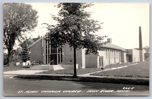 Iron River Michigan~St Agnes Catholic Church~1950s RPPC | eBay