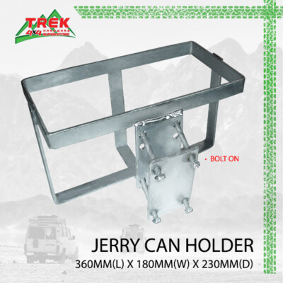 1x JERRY CAN HOLDER GALVANISED BOLT-ON OFFROAD CAMPING TRAILER CARAVAN ...