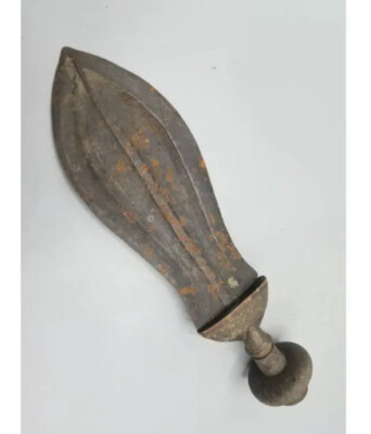 KUBA IKUL IRON LEAF KNIFE DR CONGO AFRICAN TRIBAL WEAPON Sword Blade ...