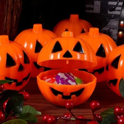 6pcs Trick Or Treat Mini Pumpkin Candy Gift Box Halloween | eBay Australia