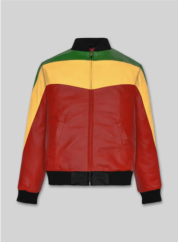 Bob Marley Tribute Leather Jacket – Men’s Reggae Rasta Music Icon Coat ...
