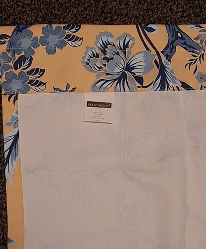 Two Lush Half Moon Dolores Window Valance Curtains Birds Yellow Blue 52 ...