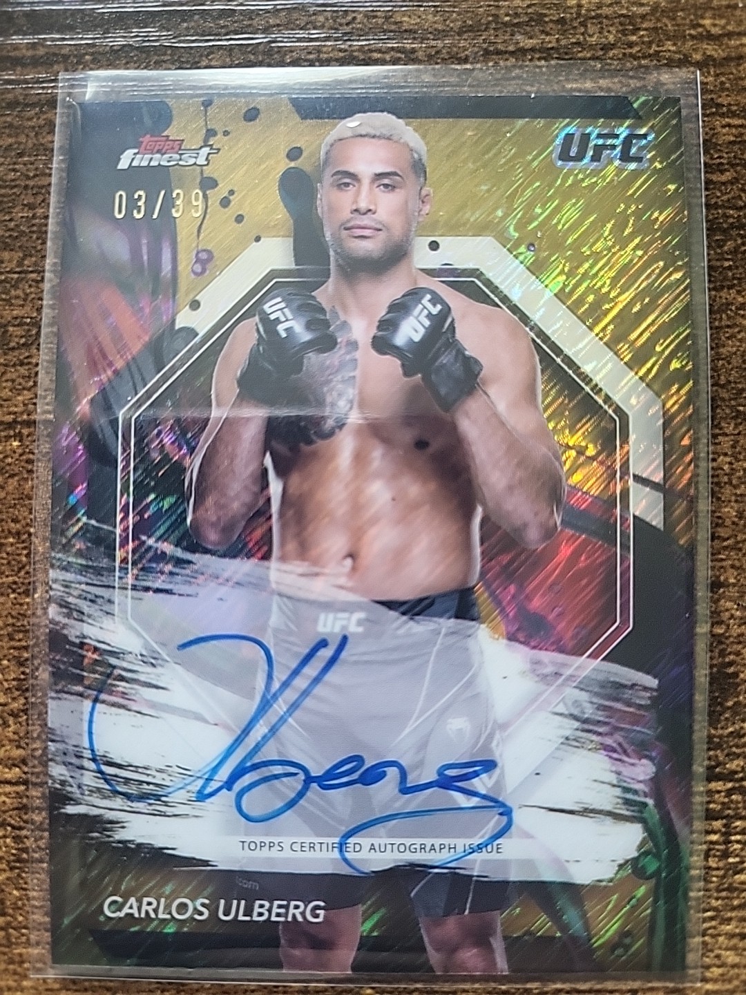 Carlos Ulberg 2024 Topps Finest UFC #FA-CUG Finest Autographs ...