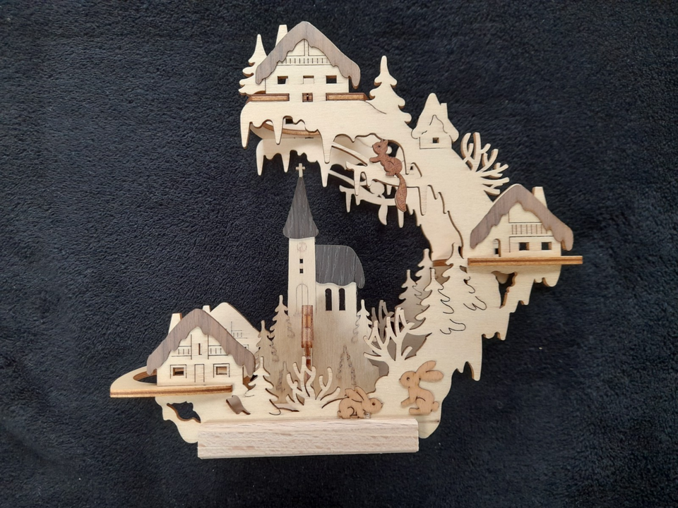 Wooden art from the Erzgebirge / tea light holder / decoration | eBay UK