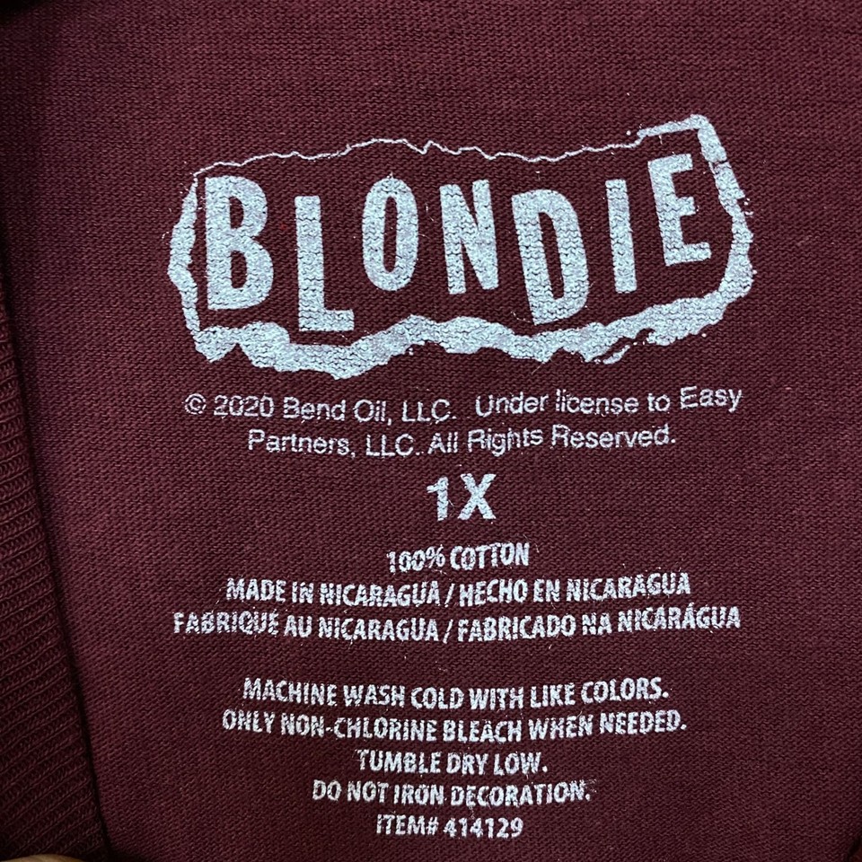 Blondie Burgundy Punk Rock Tshirt size 1X | eBay