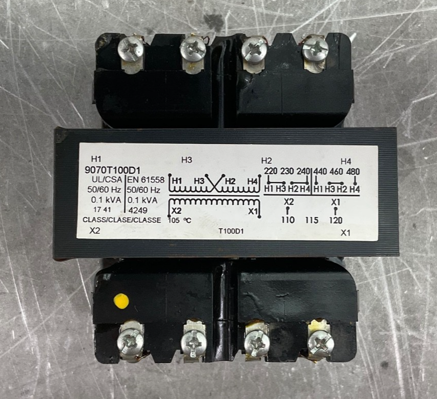 SQUARE D 9070T100D1 TRANSFORMER CONTROL 100VA 240/480V-120V NEW | eBay