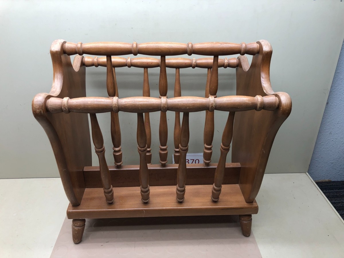 Vintage Wood Magazine Rack