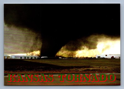 Postcard Vtg Kansas Tornado 1990 Through Hesston Natural Disaster 4x6 ...