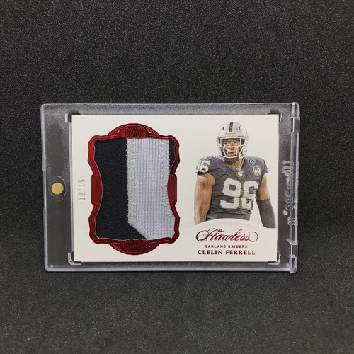 2019 Panini Flawless Clelin Ferrell Rookie Patches Ruby 2/15 #PAT-CFE ...