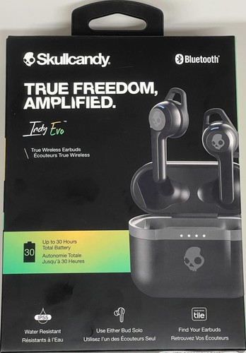 Skullcandy Indy Evo True Wireless Bluetooth Headphones- Black- Open Box ...