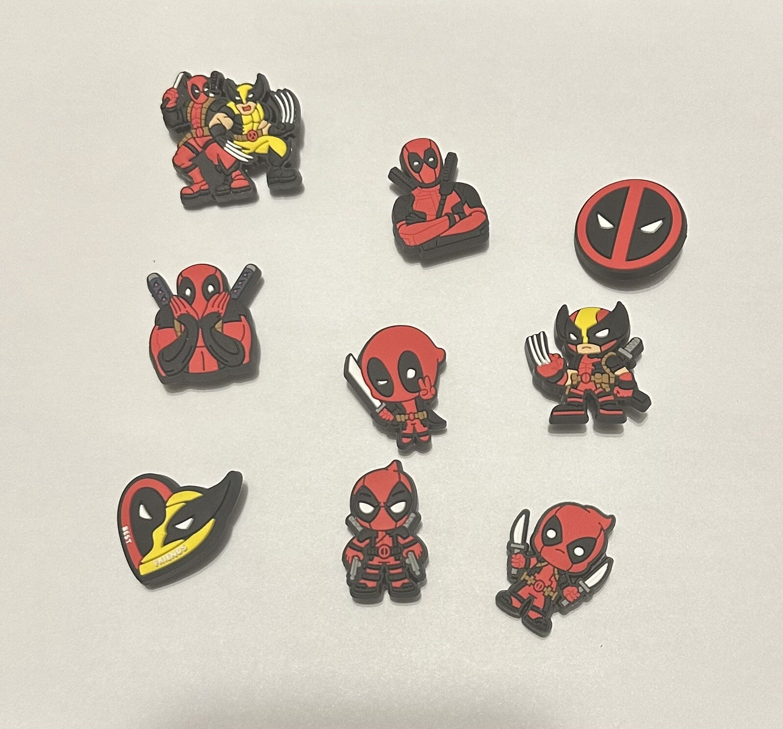 Lot Of 9 Deadpool & Wolverine Shoe Charms For Crocs | eBay
