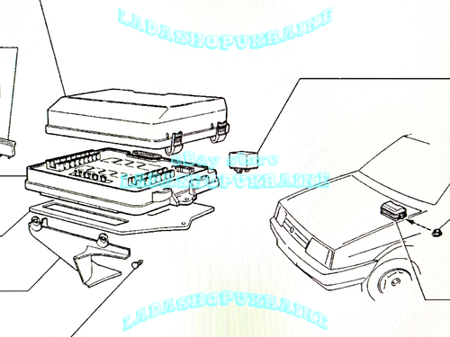 Caja De Fusibles Y Reles LADA SAMARA 08 2113 2114 2115 INJECTION Relay ...