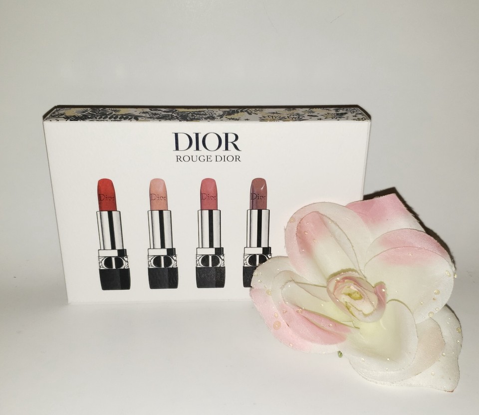 Christian Dior Rouge 4pc Mini Lipstick Gift Set Kit LTD Edition 999/772 ...