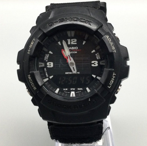 Casio G-Shock Watch Men 47mm Black Dial 2327 G-100 Analog Digital New ...