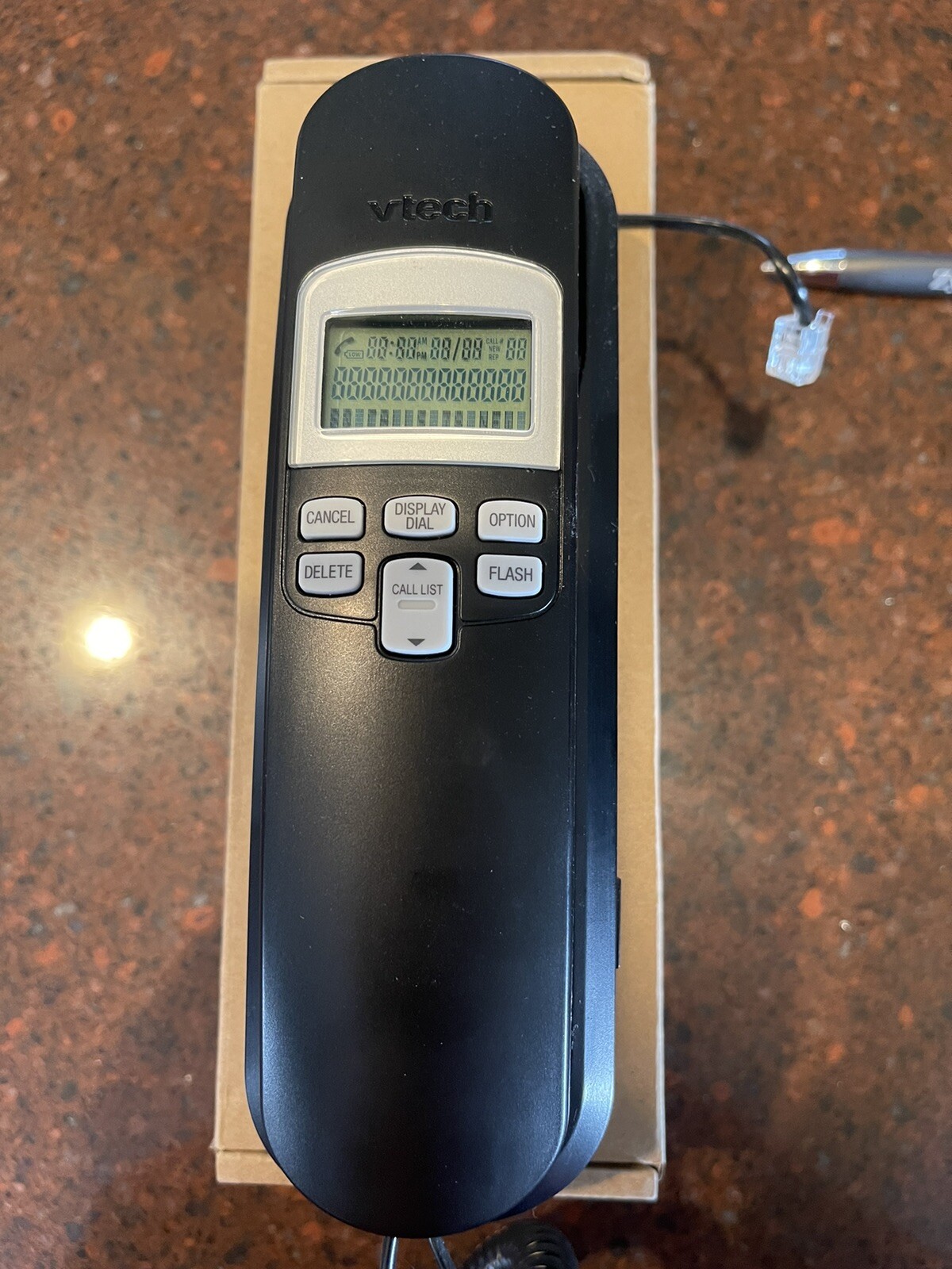 VTech CD1113 Black SLIM Trimstyle Phone with Caller ID Wall Mountable ...