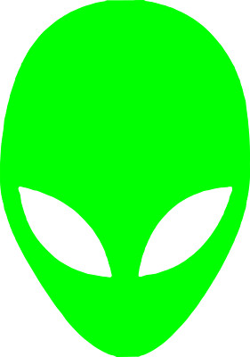 Alien Head DIE CUT VINYL Car TRUCK Boat WINDOW Bumper ET STICKER DECAL ...
