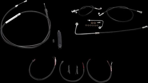 LA Chopper 15-17in Black Handlebar Controls Kit Harley Softail Slim 16 ...