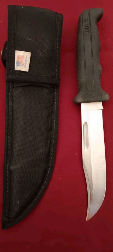 Buck 619 Woodmate Fixed Blade Knife Rubber Handle | eBay