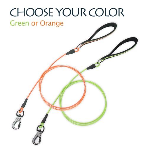 Chew Proof Dog Leash - 6 FT Metal Dog Leash,Heavy Duty Waterproof 6FT ...