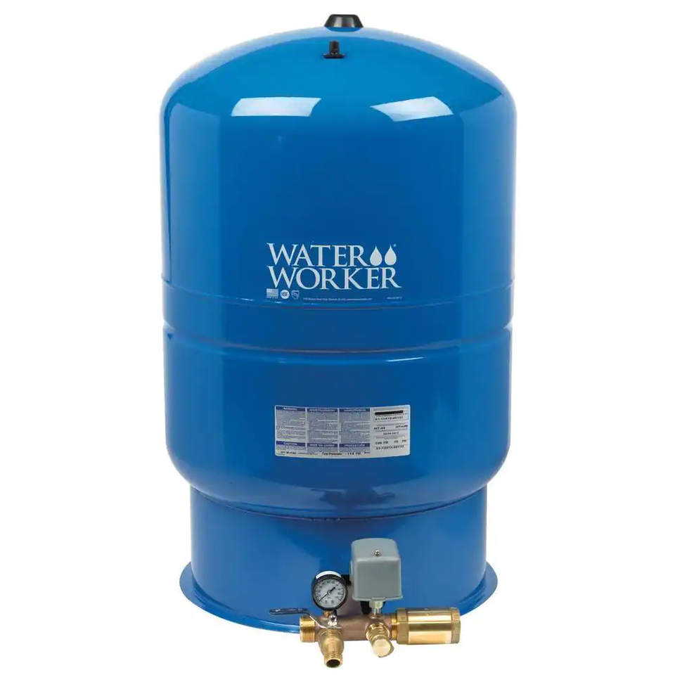44 Gallon Pressurized Well Tank Heavy Duty Precharged Pressure Stanless ...
