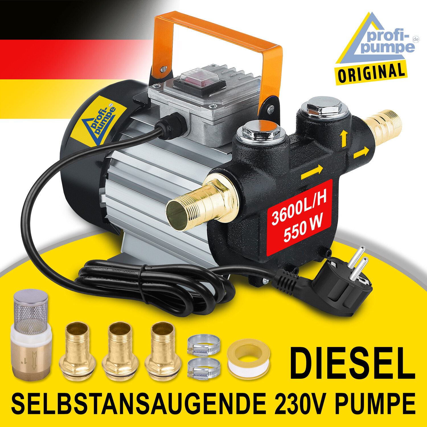 DIESELPUMPE HEIZÖLPUMPE BIODIESELPUMPE 230V ELEKTRISCHE DIESELPUMEN ...