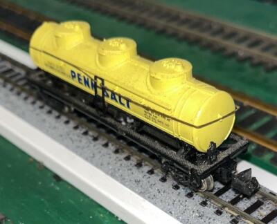N Scale Bachmann Penn Salt 3-dome tank car w Rapido couplers | eBay